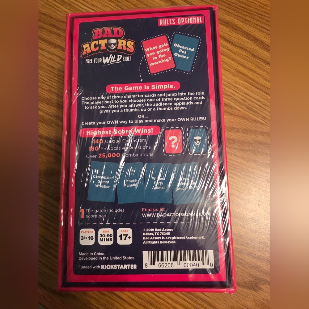 Bad Actors | Games | Bad Actors Adult Card Game | Poshmark